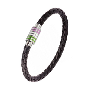 Transgender Pride Leather Rope Bracelet - PRIDE MODE