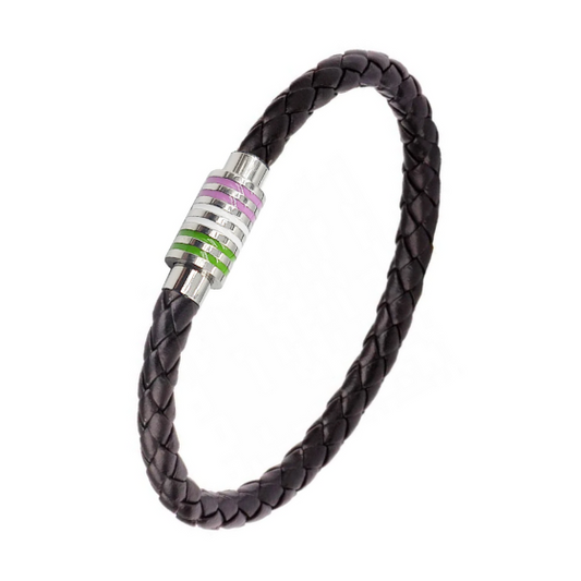 Transgender Pride Leather Rope Bracelet - PRIDE MODE